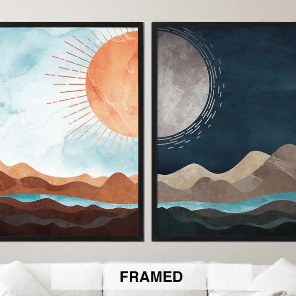 Sun and Moon Poster - Etsy