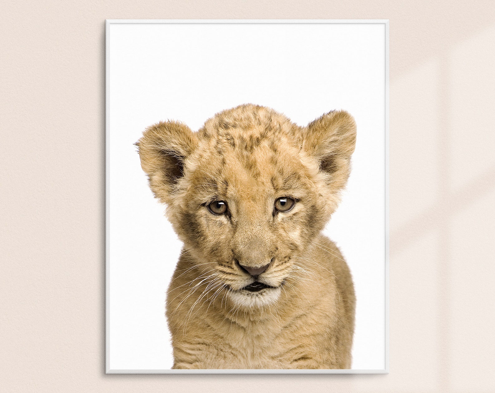 Lion Cub Print Nursery Wall Art Adorable Young Lion Kids - Etsy