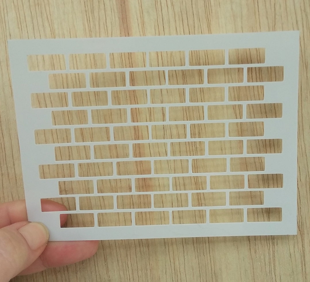 Dollhouse Miniature Brick Stencil in One Inch Scale, 1 12 Scale ...