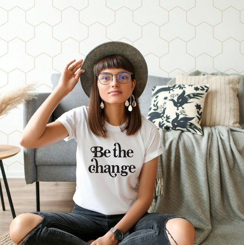 Be the Change Svg Positive Quote Svg Inspirational Svg Yoga - Etsy
