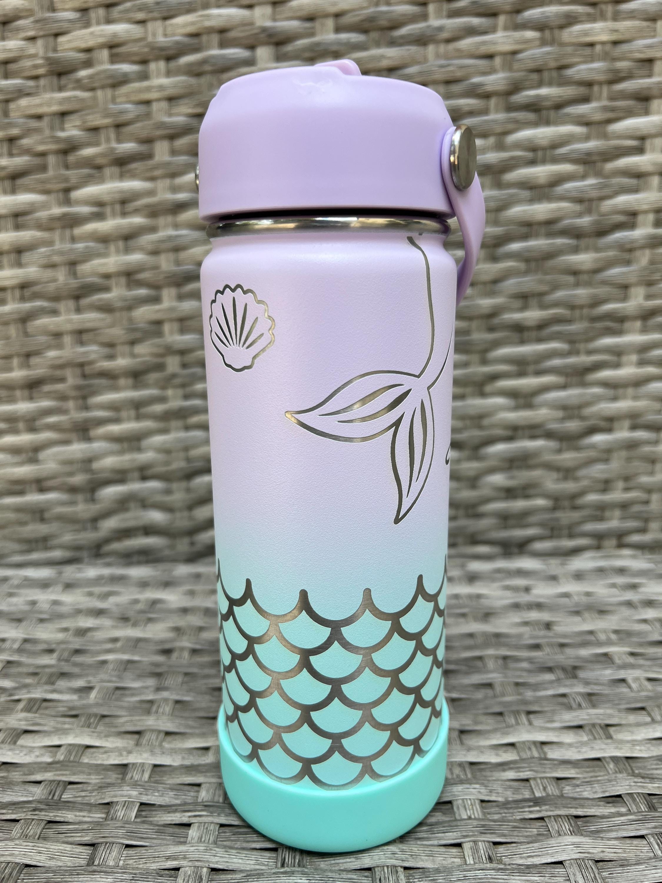 Mermaid Metal Kids Water Bottle - Etsy