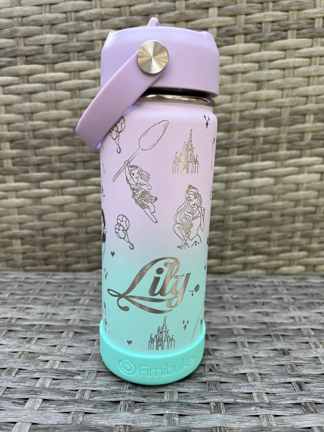 Disney Princess Metal Kids Water Bottle - Etsy