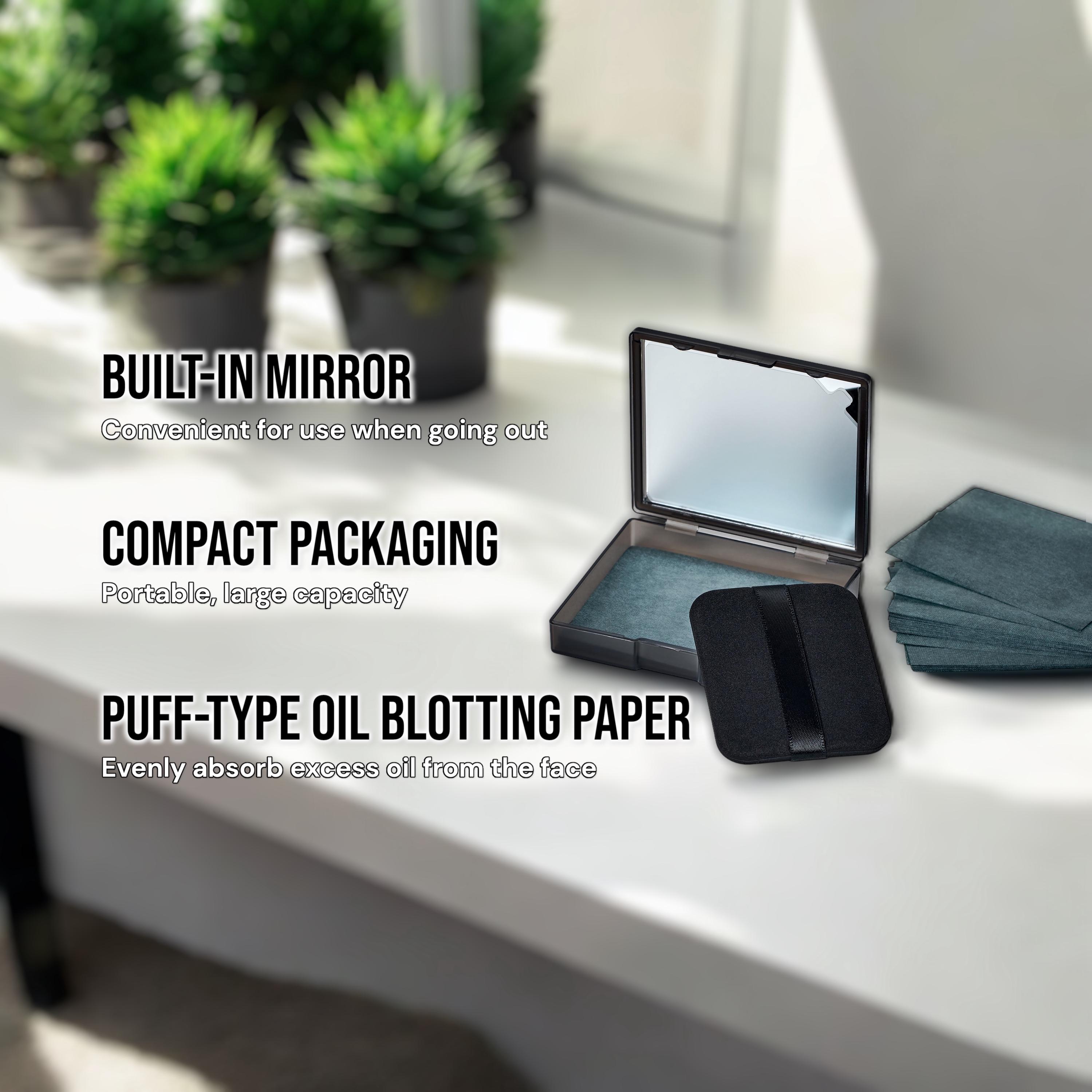 ANAMANIA 300 Sheets Oil Blotting Sheets for Face With Mirror and Puff ...