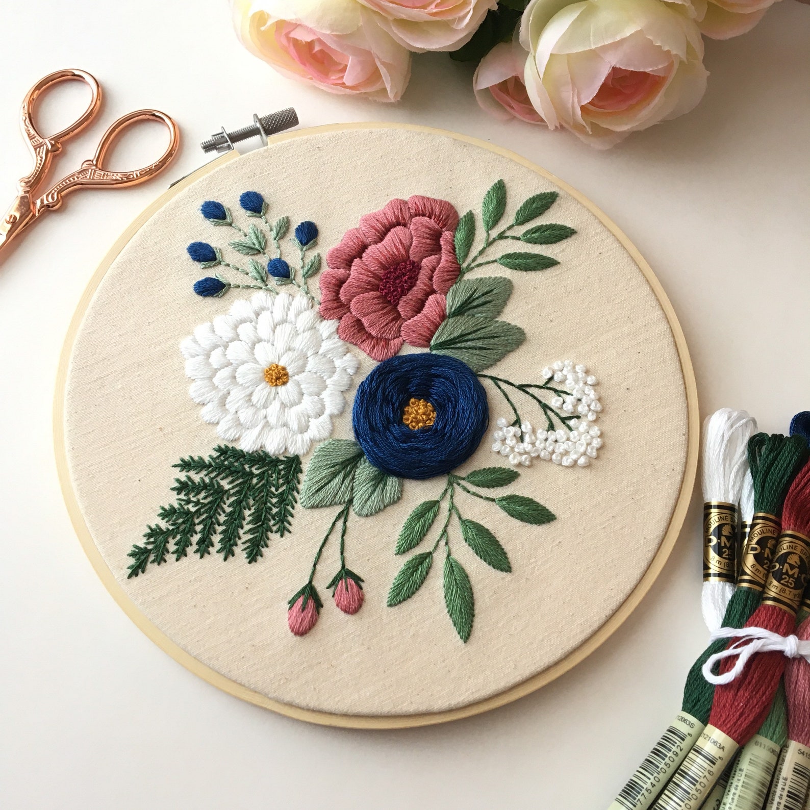 PDF Pattern Southern Flowers Modern Hand Embroidery Pattern - Etsy