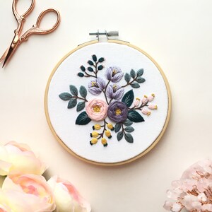 Victorian Bouquet Hand Embroidery Pattern, PDF Pattern + Step-by-step ...
