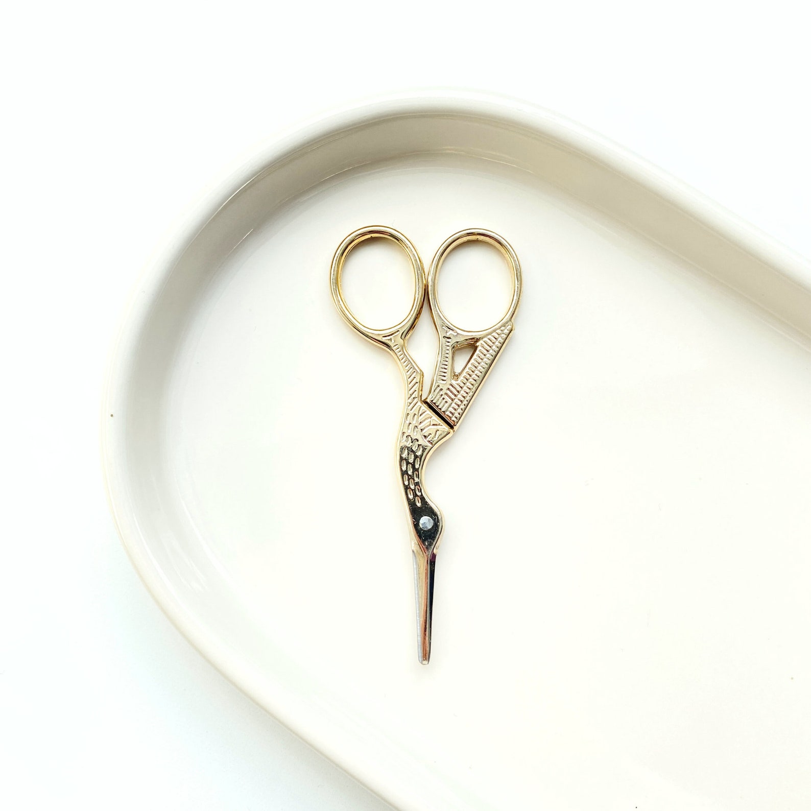 Stork Embroidery Scissors: Stainless Steel Craft Scissors (3.7 Inches ...