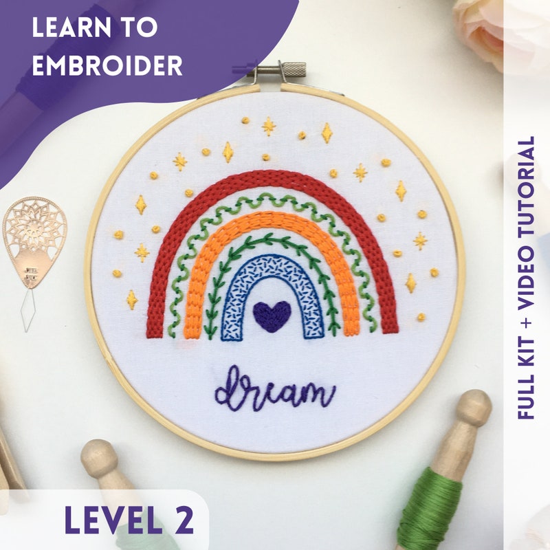 Kids Embroidery Kit - Etsy