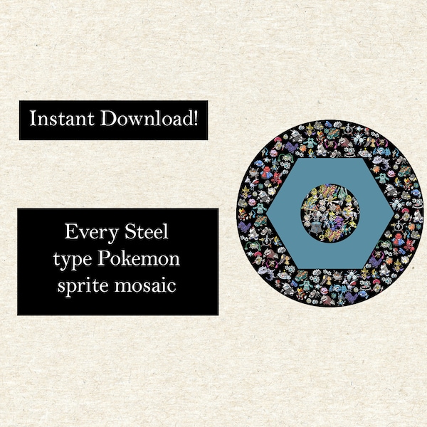 Pokemon Fighting Type Symbol Mosaic brown - Etsy