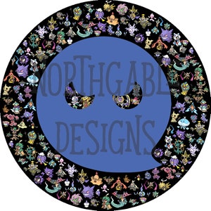 Pokemon Ghost Type Symbol Mosaic - Etsy