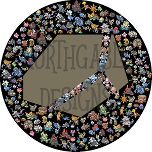 Pokemon Rock Type Symbol Mosaic (brown) - Etsy