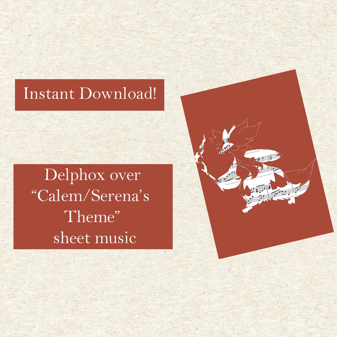 Pokemon: Calem/serena's Theme - Delphox Graphic - Etsy