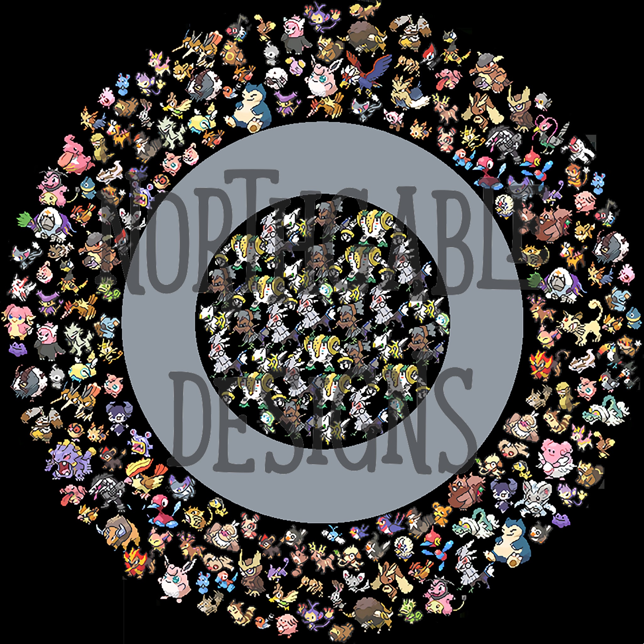 Pokemon Normal Type Symbol Mosaic grey - Etsy