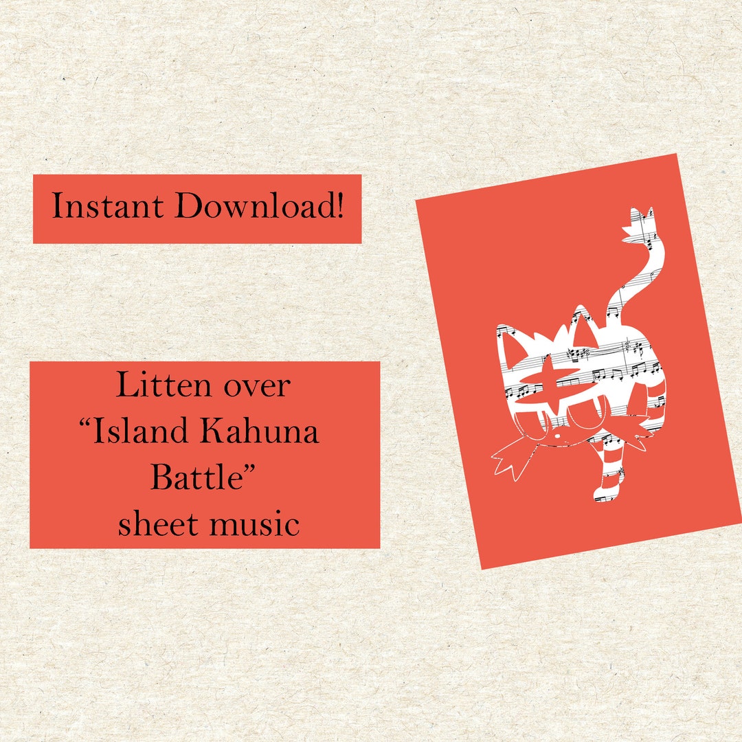 Pokemon: Island Kahuna Battle Litten Graphic - Etsy