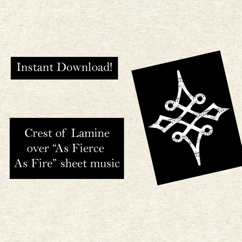 Fire Emblem Crest of Lamine Sheet Music Art (digital Download) - Etsy