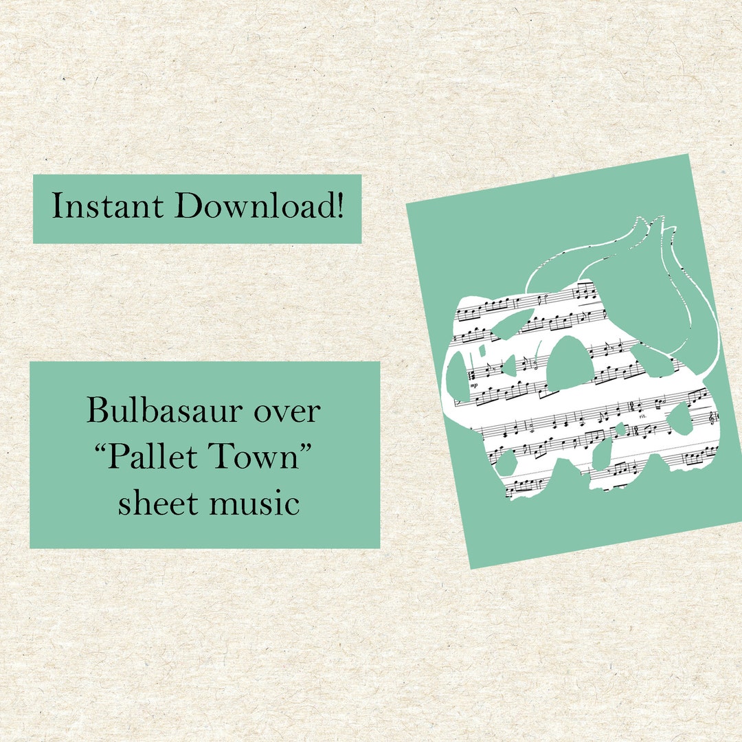 Pokemon: Pallet Town, Bulbasaur Graphic - Etsy