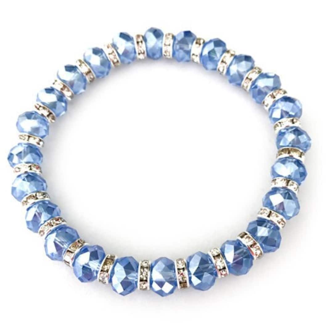 Light Blue PLUS Size Handmade Bracelet | Plus Size Bracelet for Women ...