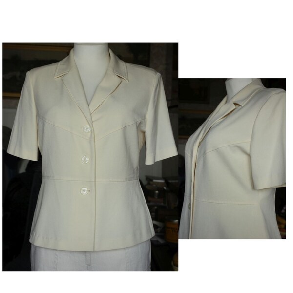 Cream Short Jacket - Etsy