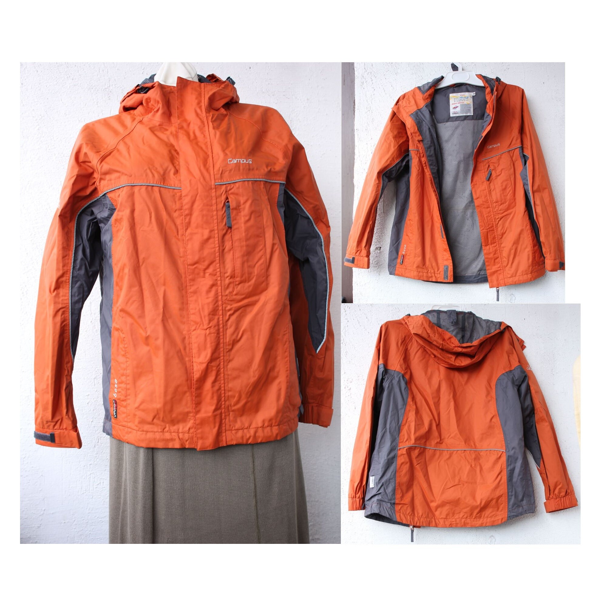 CAMPUS Jacket, 90s Rust Windbreaker Jacket, Unisex Windbreaker Jacket ...