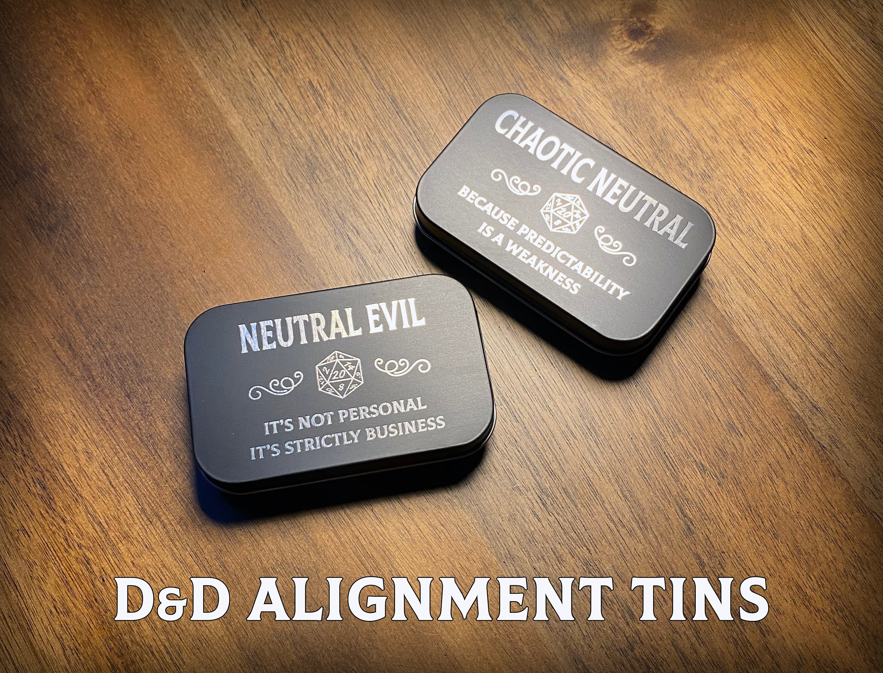 Dnd Alignment Dice Tins Altoid Sized Dice Holder - Etsy