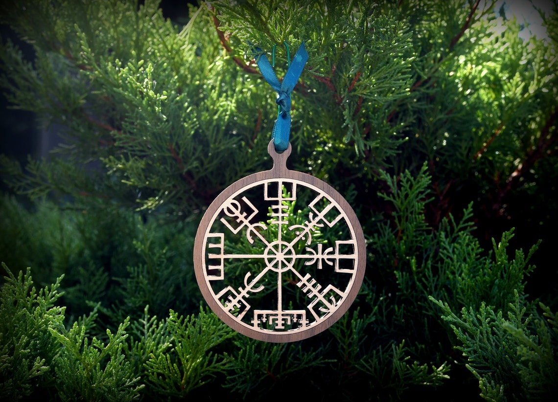 Icelandic Runic Stave Symbol Ornaments Vegvísir & | Etsy