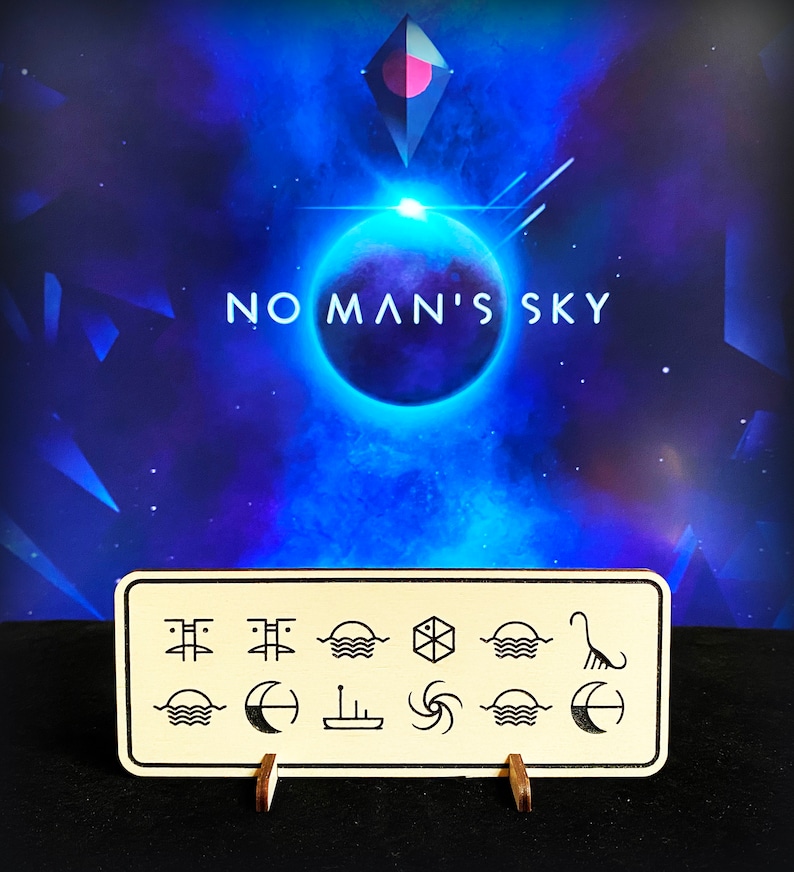 No Man's Sky Personal Planet Glyph Coordinates Plaque | Etsy