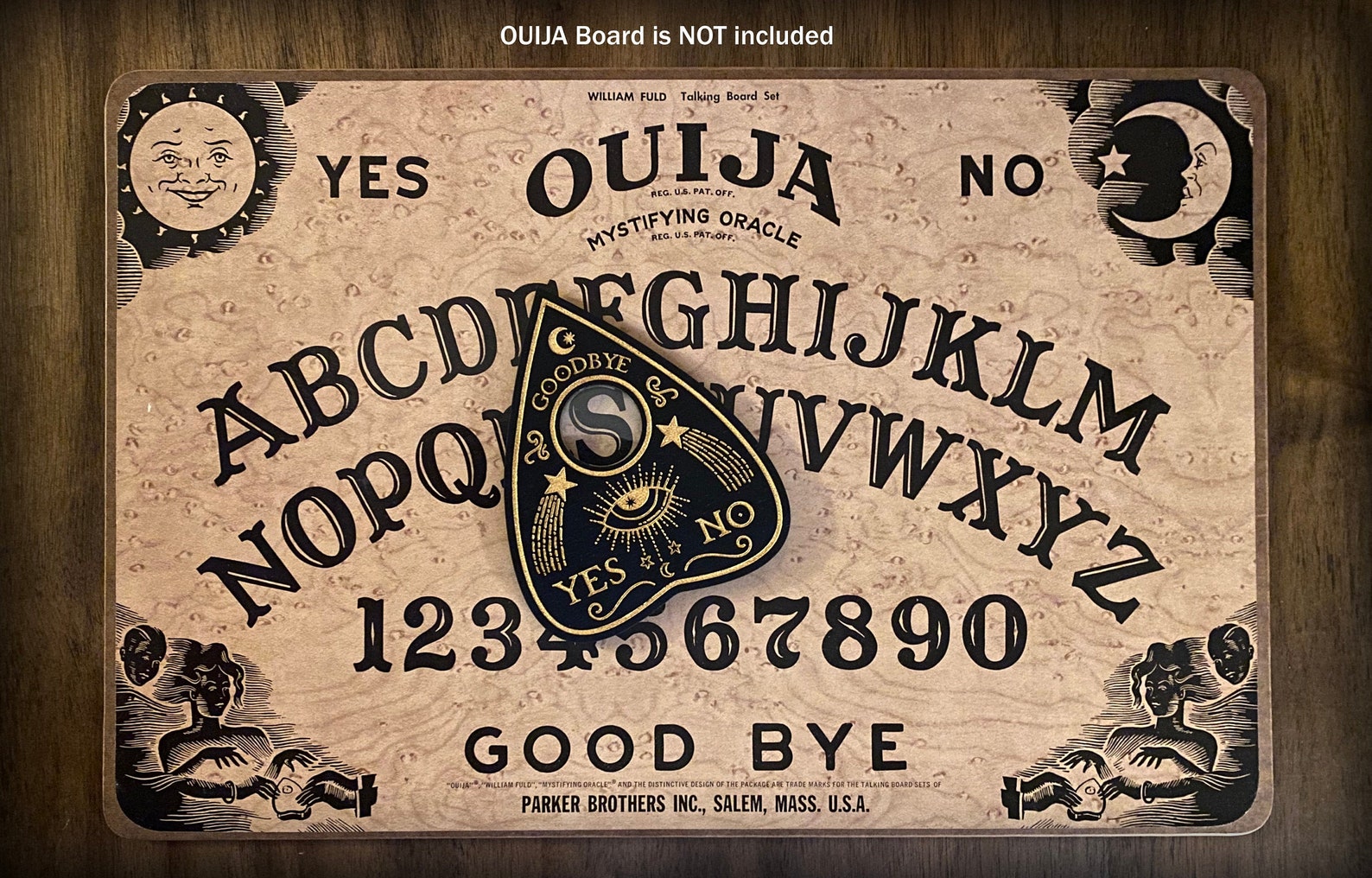 Ouija Planchette - YES - NO - Goodbye - Wooden, Occult, Divination, for ...