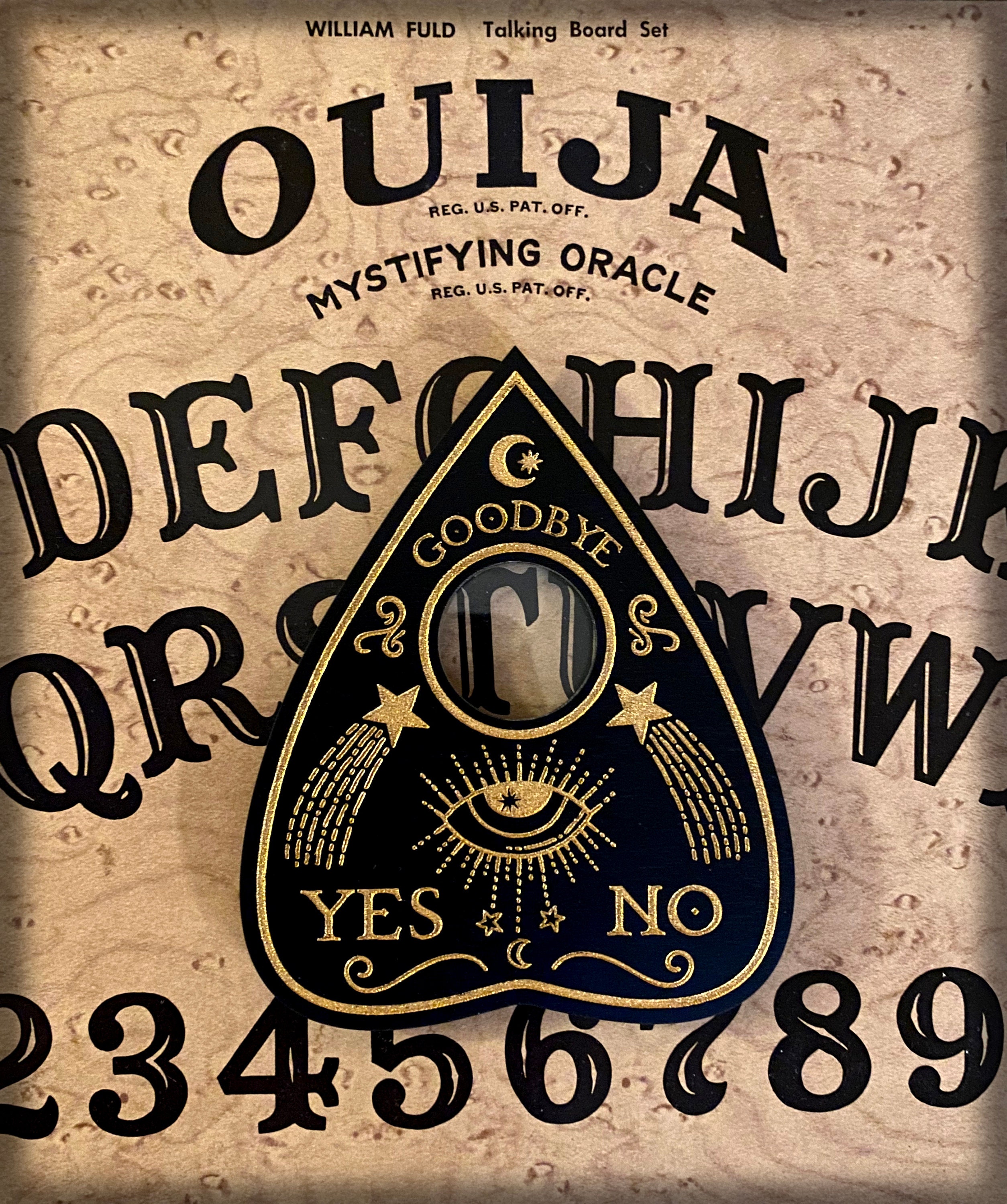 Ouija Planchette - YES - NO - Goodbye - Wooden, Occult, Divination, for ...