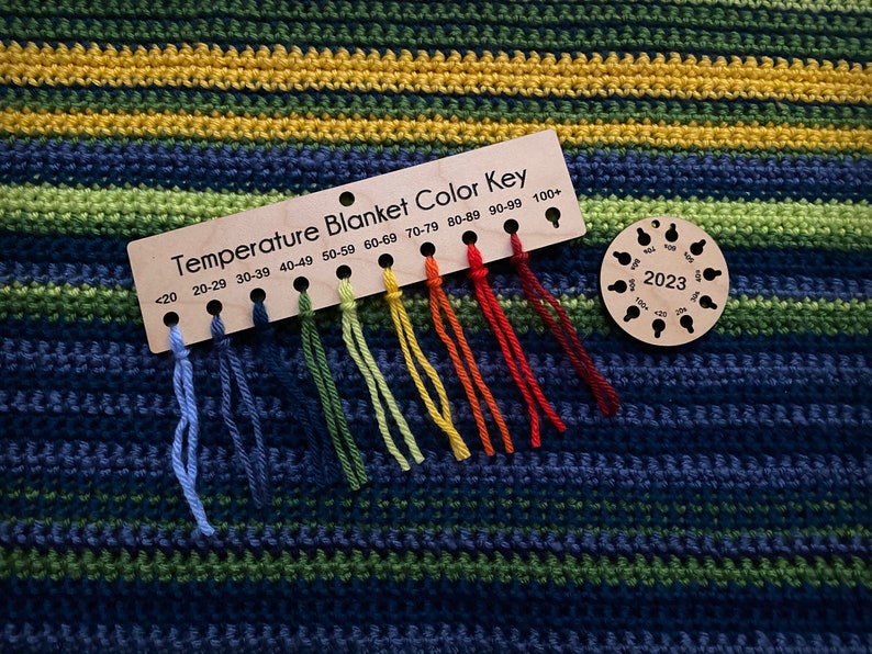 Temperature Blanket Color Key Crochet Blanket Color Chart - Etsy