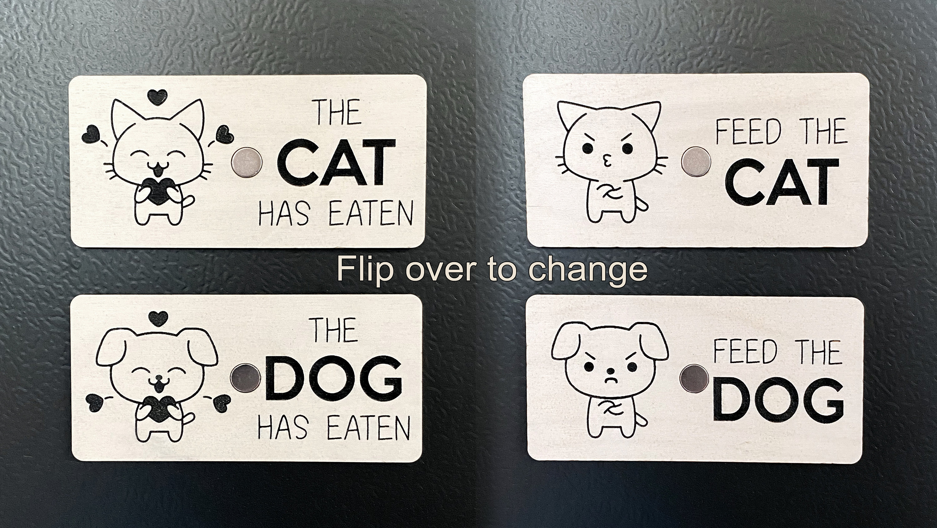 Feed the Cat / Dog / Fish / Pets Magnetic Sign Dogs Cats | Etsy