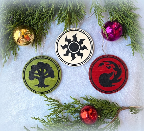 Magic the Gathering MTG Hand Painted Ornaments Plains | Etsy