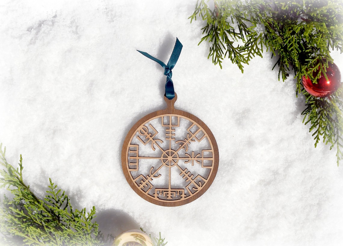 Icelandic Runic Stave Symbol Ornaments Vegvísir & | Etsy