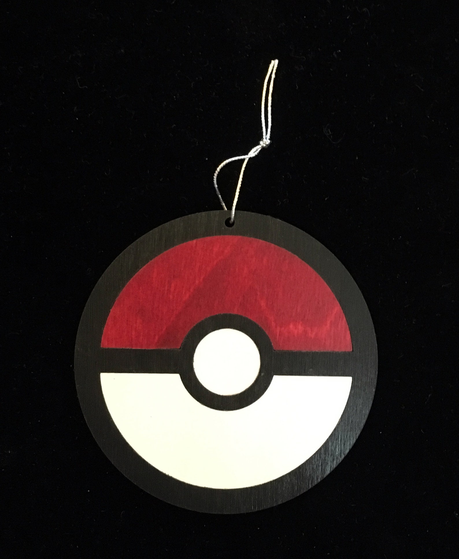Pokeball Ornament Wooden Christmas Pokemon - Etsy