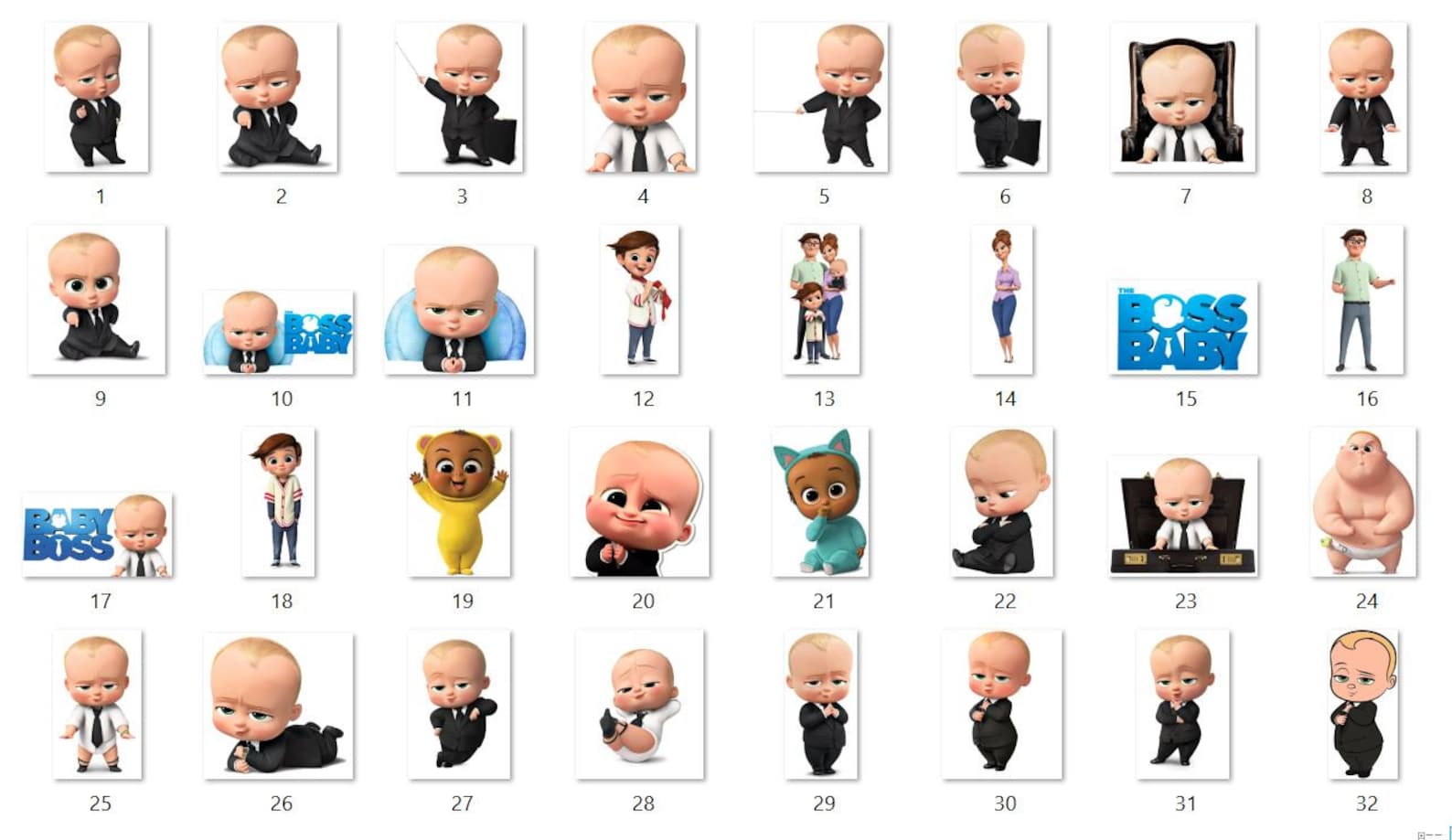 The Boss Baby Clipart Boss Baby Clip art full quality | Etsy