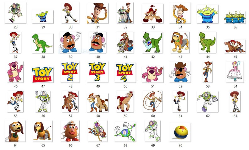 Toy Story Clipart Toy Story PNG files Toy Story characters | Etsy