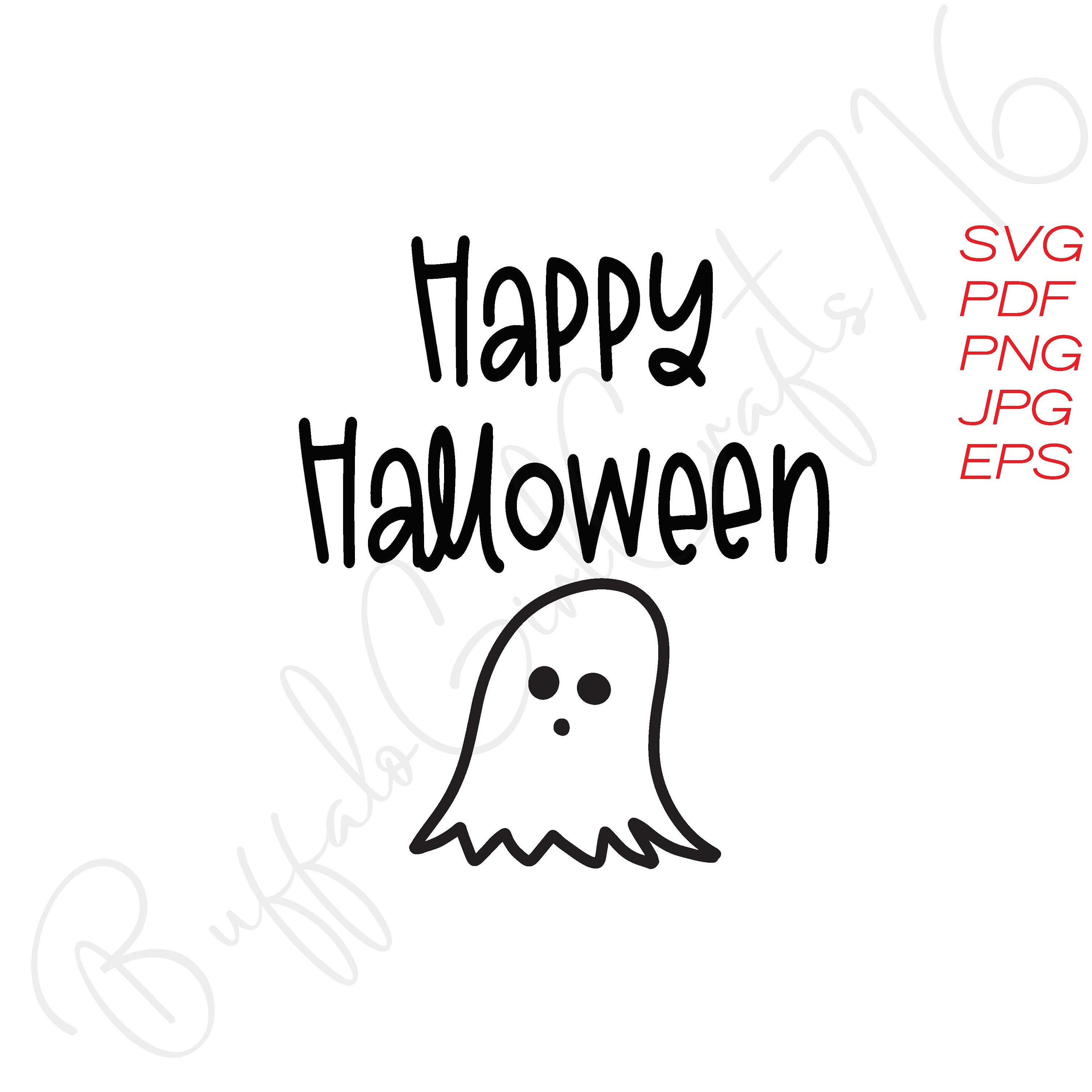 Happy Halloween Ghost SVG PNG Cut File Cricut Silhouette | Etsy