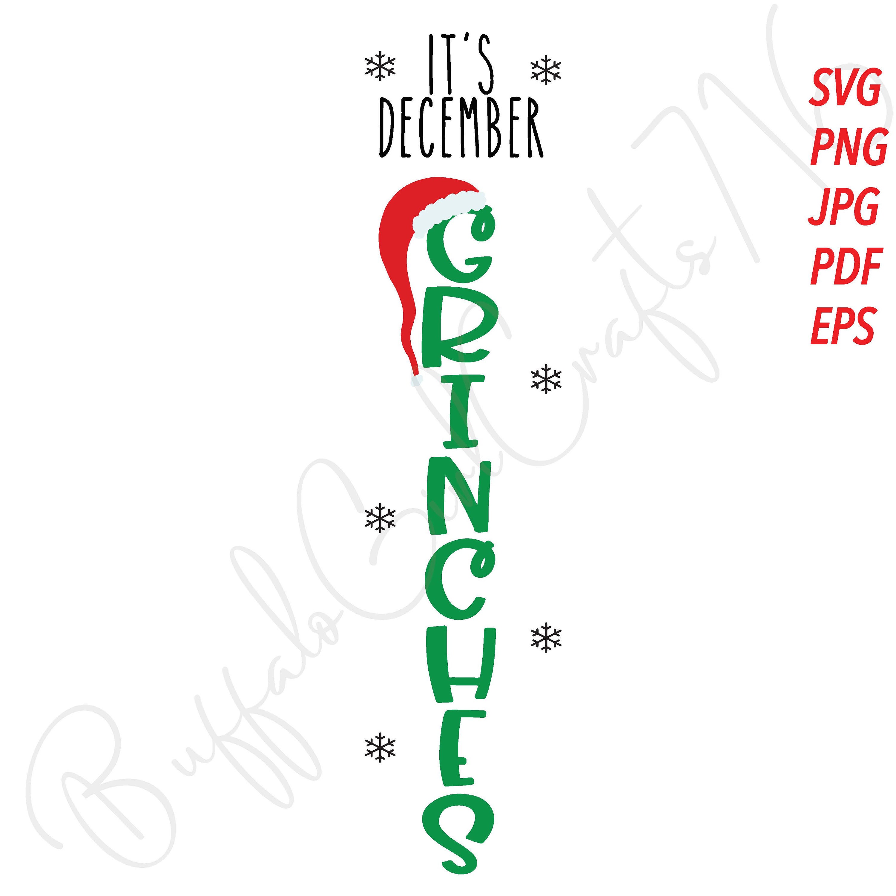 Vertical Christmas Sign SVG PNG Cut File Cricut Silhouette | Its ...