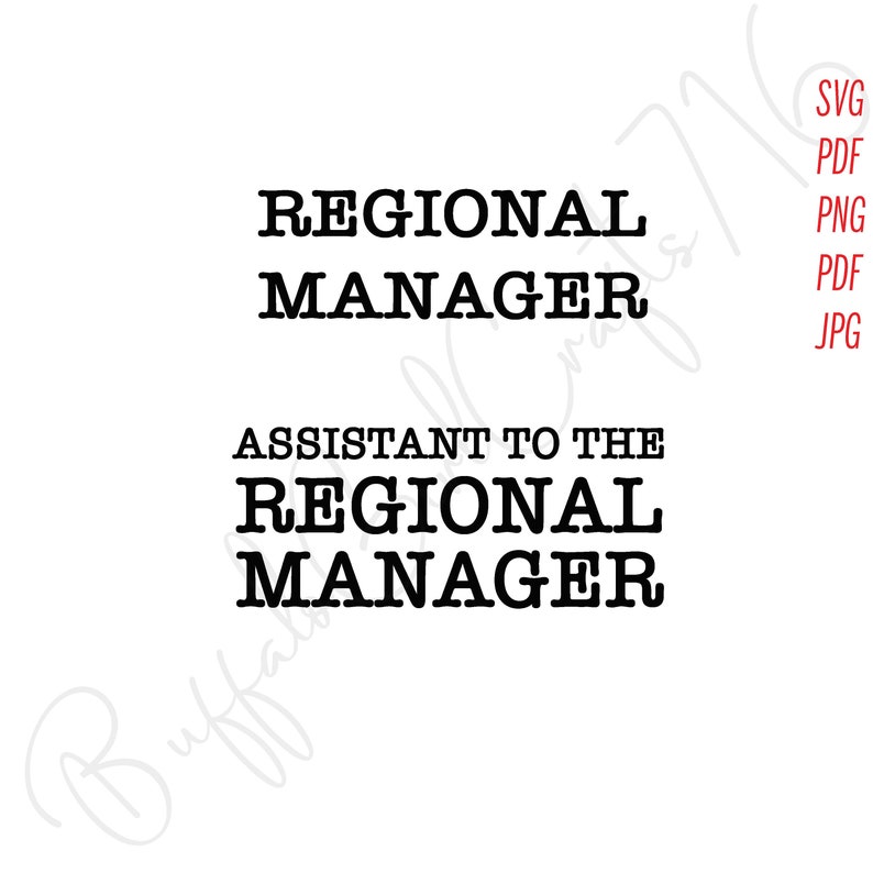 SVG Regional Manager & Assistant To The Regional Manager | Etsy