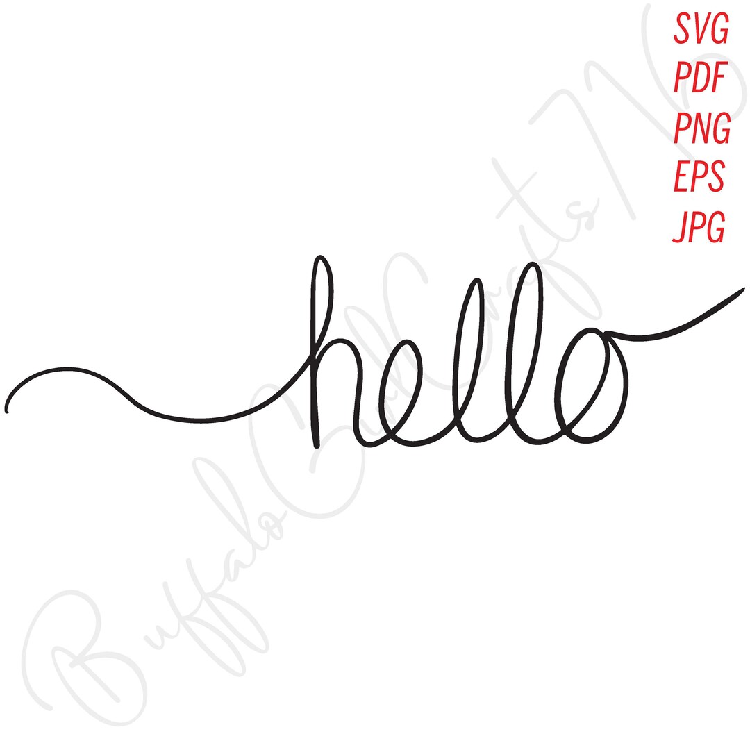 Hello Doormat SVG Handwritten Hello SVG Welcome Mat SVG Hello Farmhouse ...
