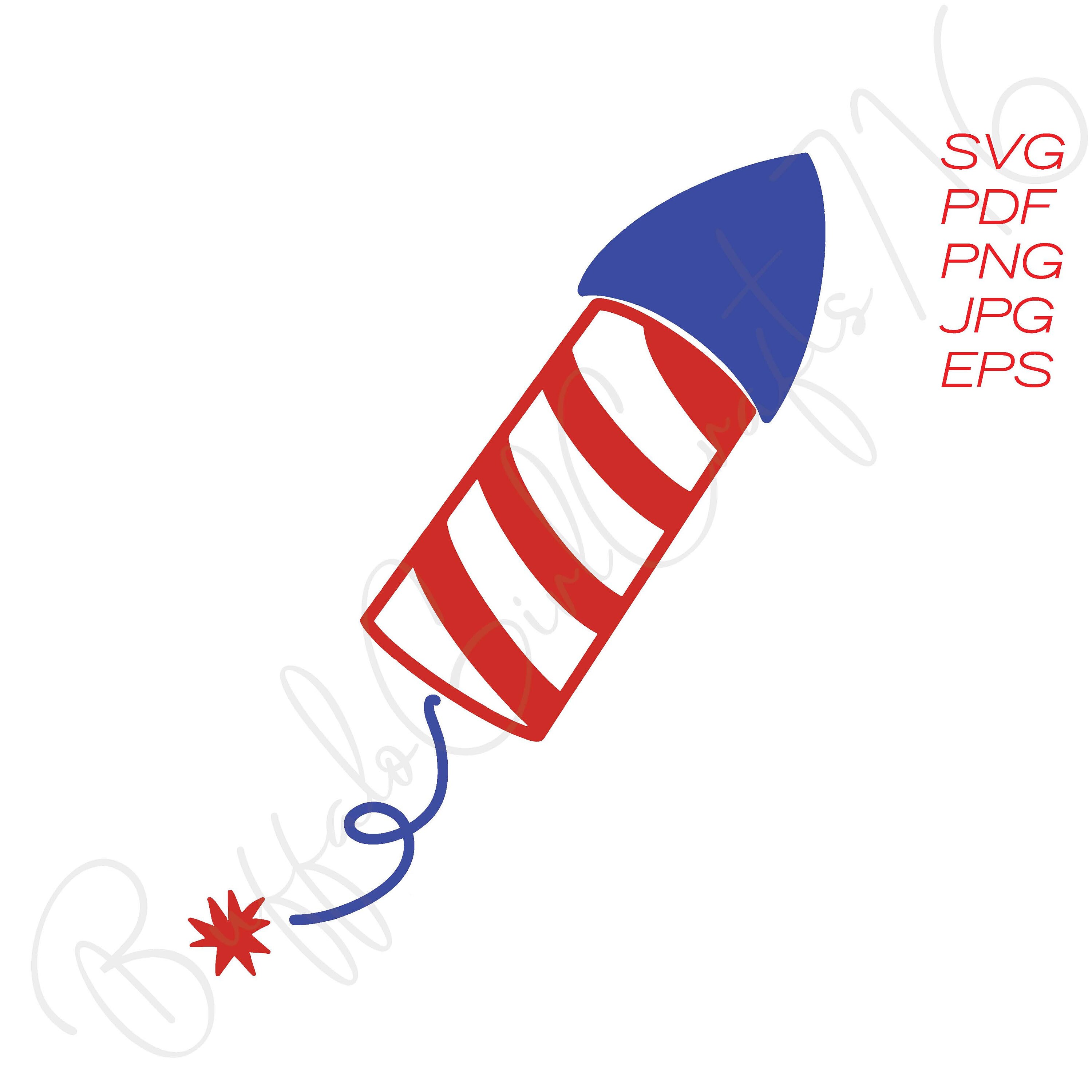 Firecracker SVG PNG Cut File Cricut Silhouette Fireworks svg | Etsy