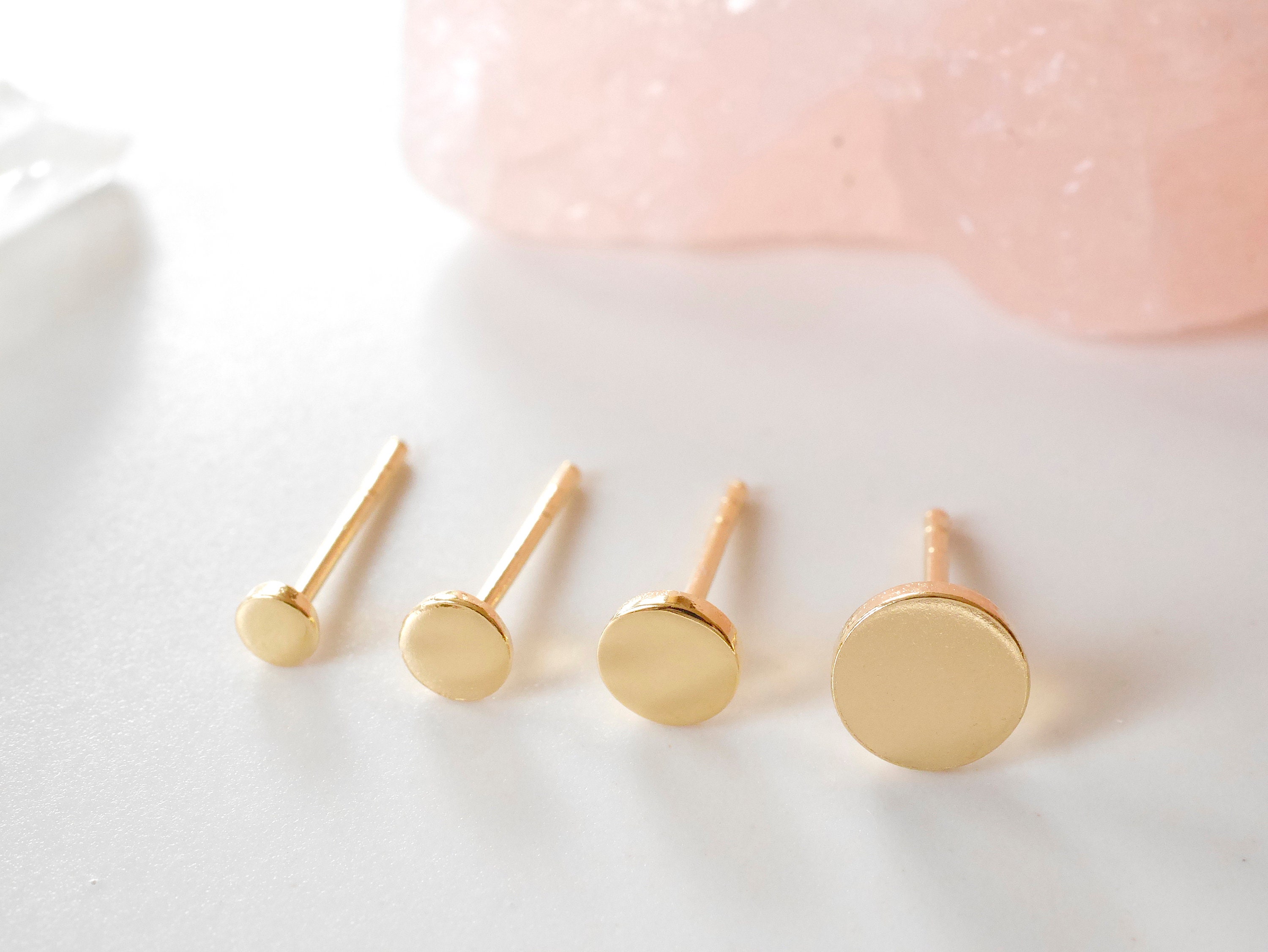 Earrings Set Mismatched Earring Set Disc Earrings Gold Disc | Etsy