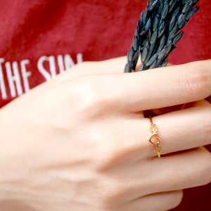 Triple Heart Ring, Heart Ring Heart Rings, Love Ring Gold Heart Ring ...