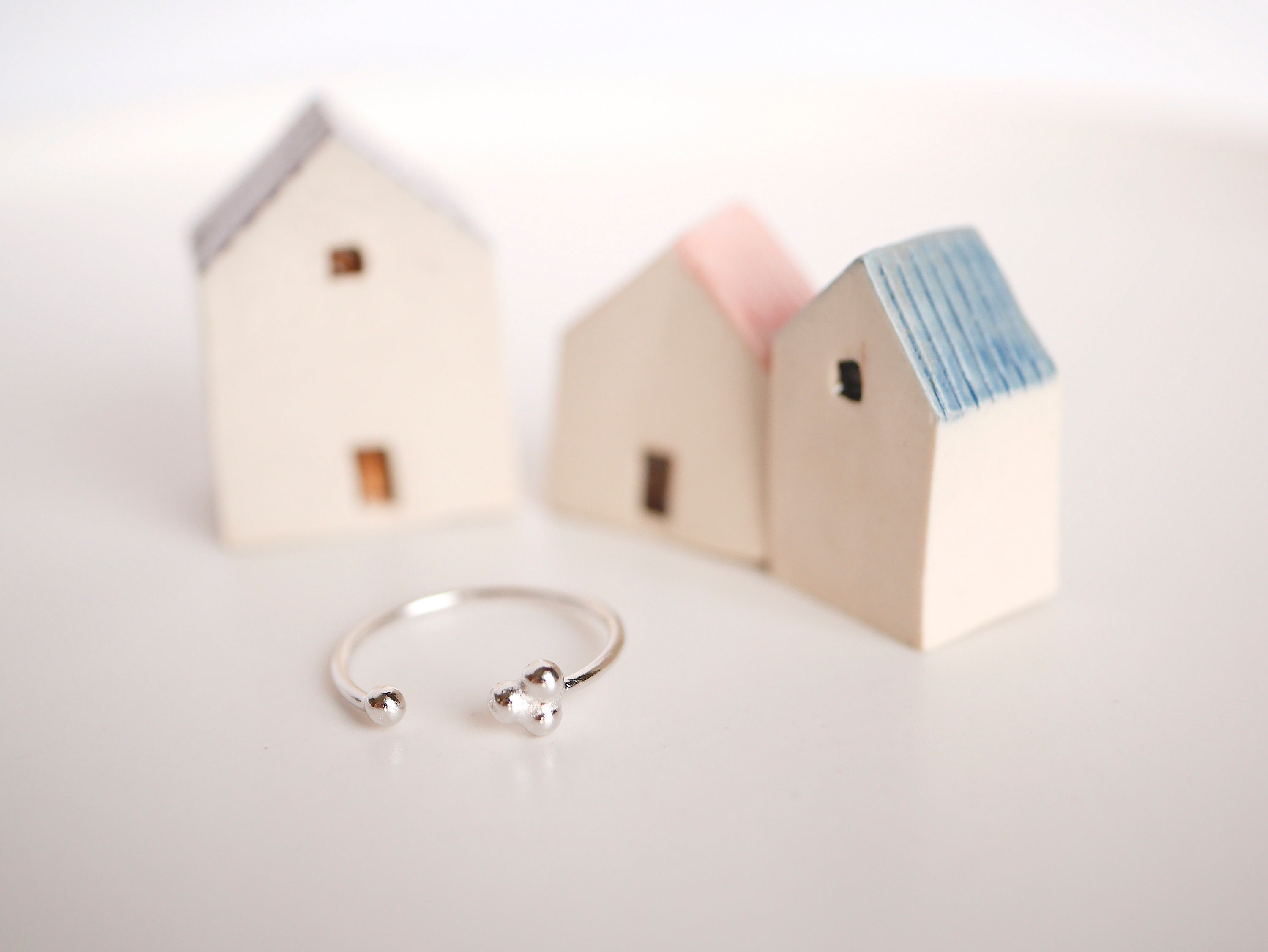 Midi Ring Mismatched Triple Dot Midi Rings Gold Midi Ring | Etsy