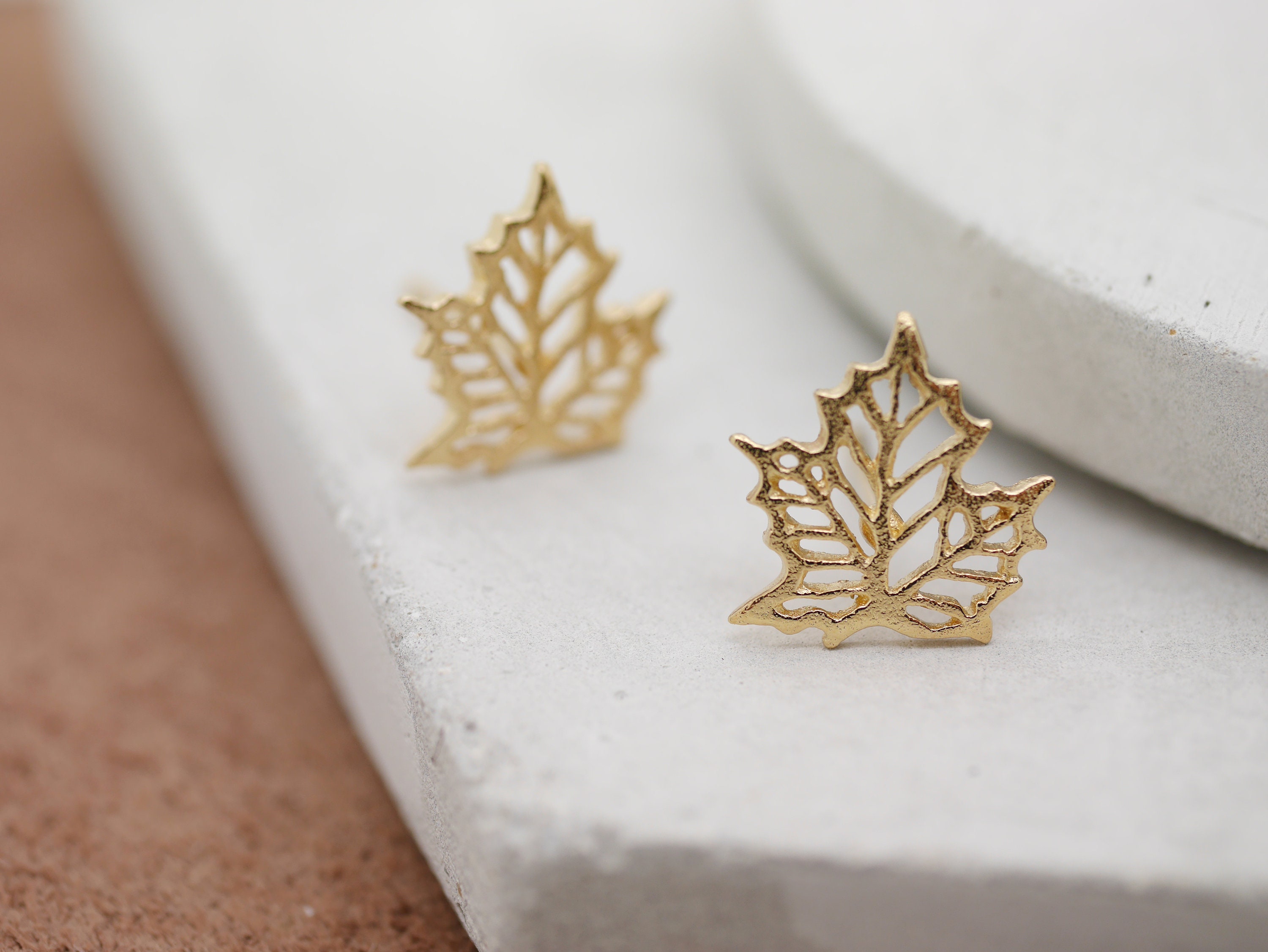 Maple Leaf Earrings Leaf Earrings Leaves Earrings Gold Leaf | Etsy