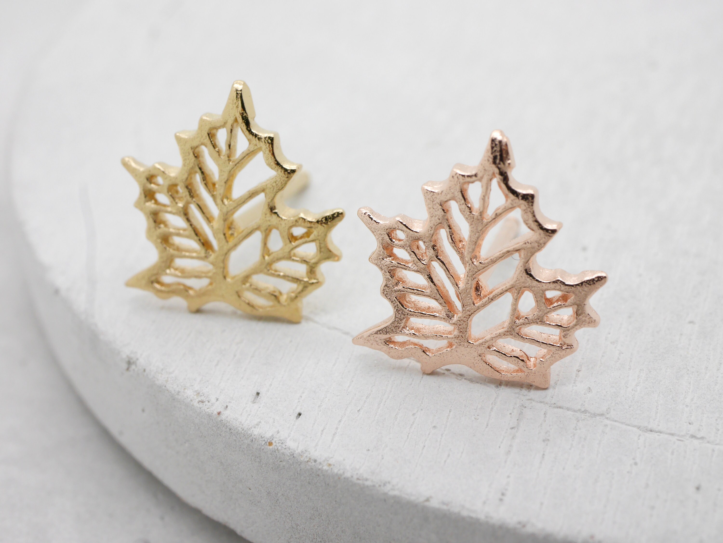 Maple Leaf Earrings, Leaf Earrings, Leaves Earrings, Gold Leaf Earrings ...