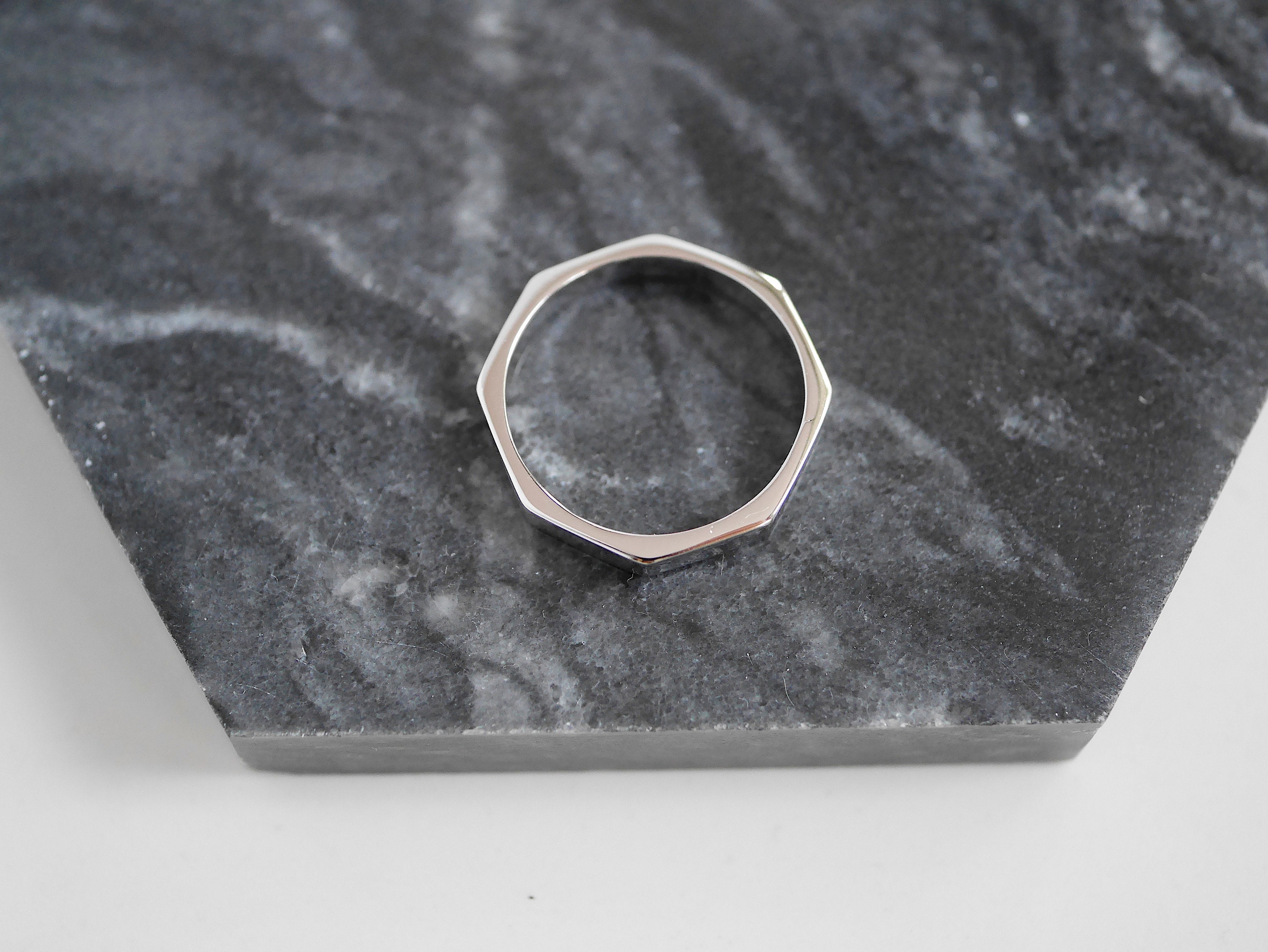 Hexagon Ring, Dainty Ring, Thumb Ring, Women Thumb Ring, Simple Ring ...