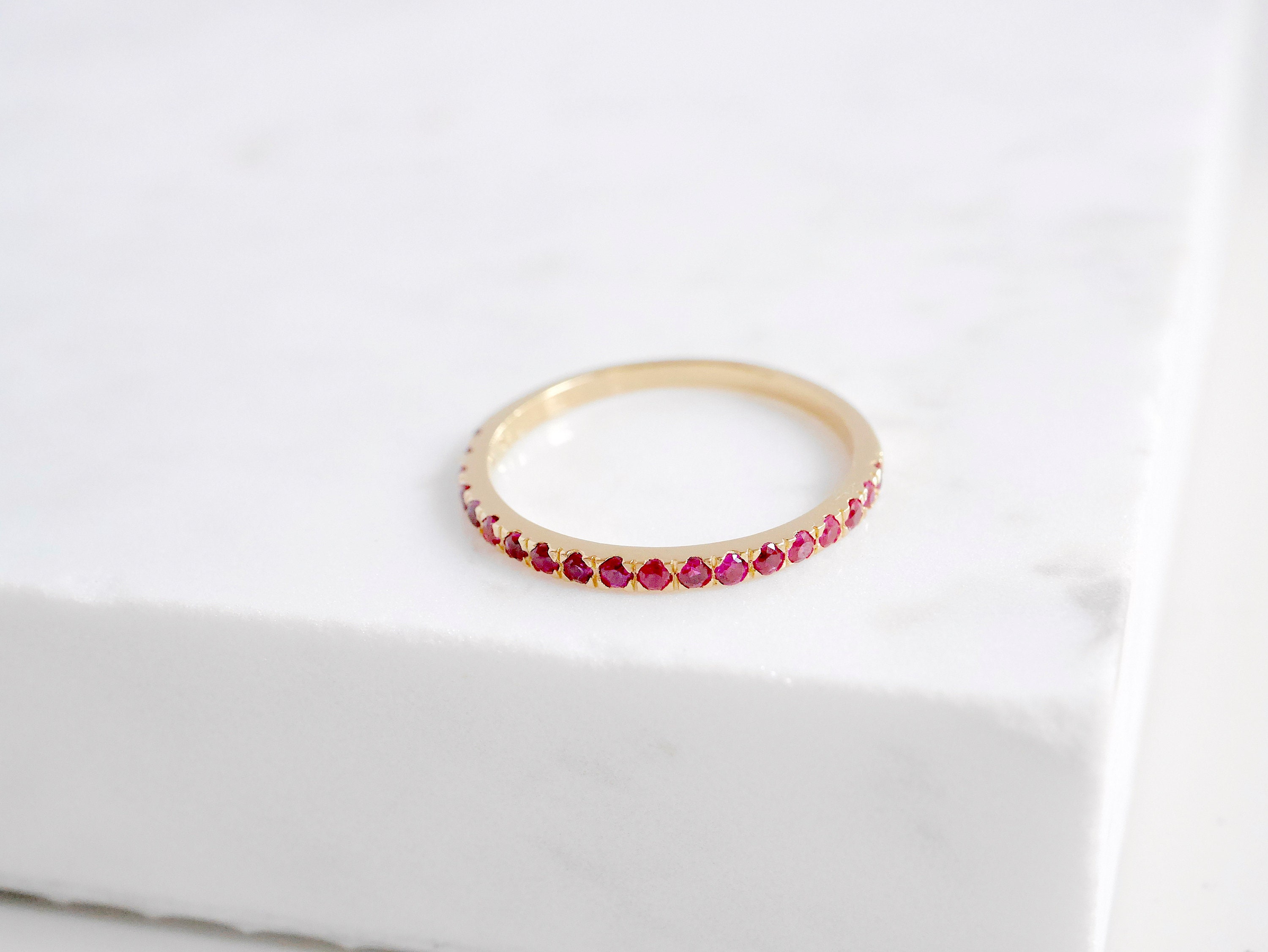 Ruby Birthstone Jewelry, Eternity Band, Birthstone Ring, Eternity Ring ...