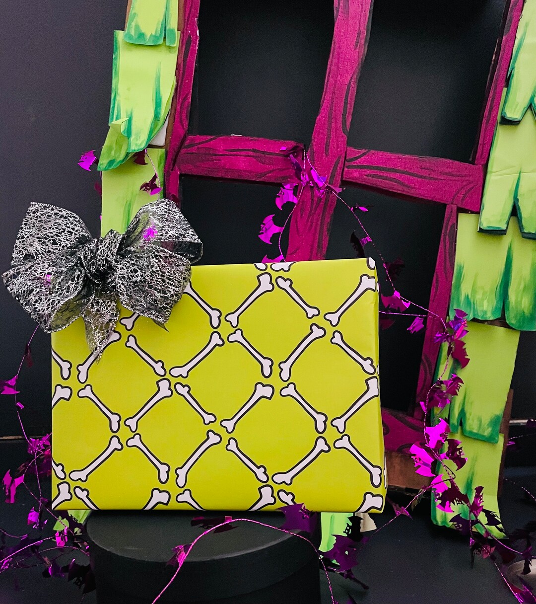 Argyle Bones Wrapping Paper - Etsy