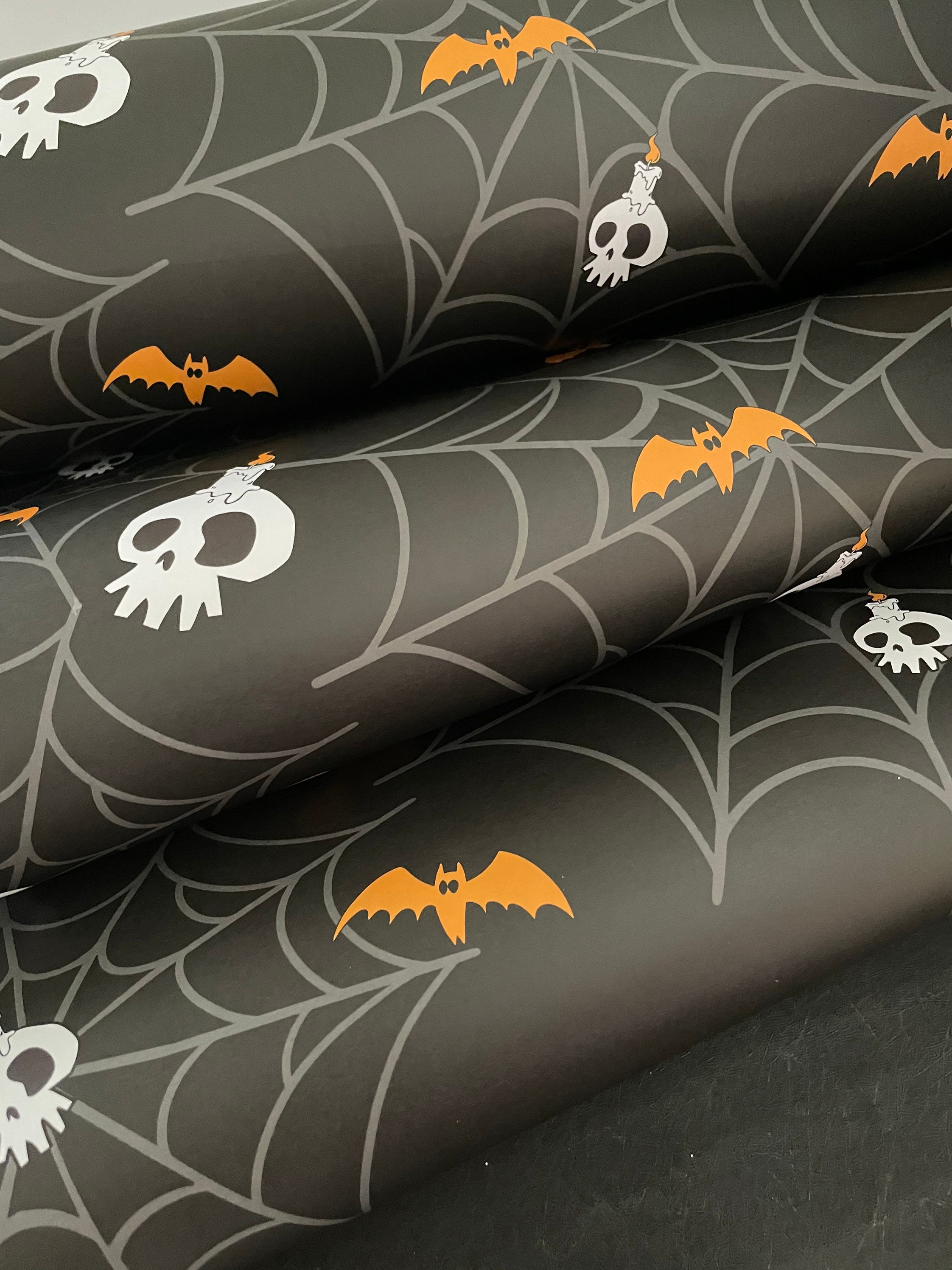 Spooky Candle Skull Wrapping Paper