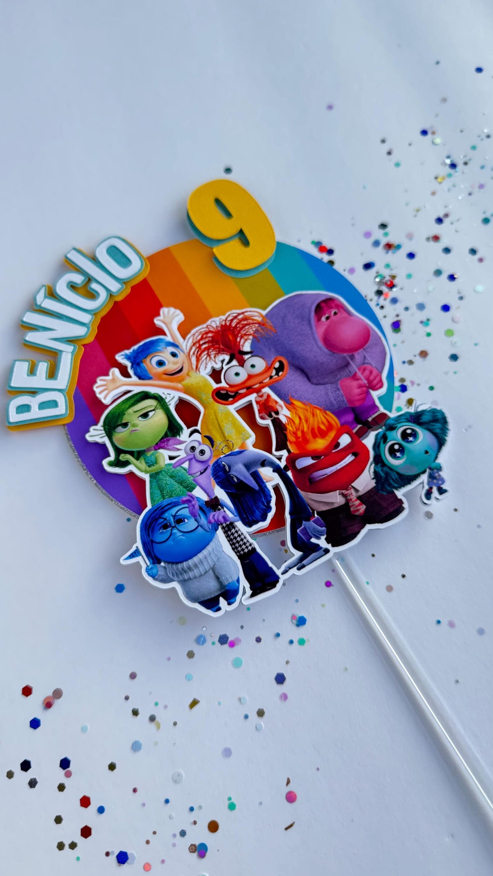 Inside Out Cake Topper, Custom Cake Topper, Inside Out 2 Party, Printed ...