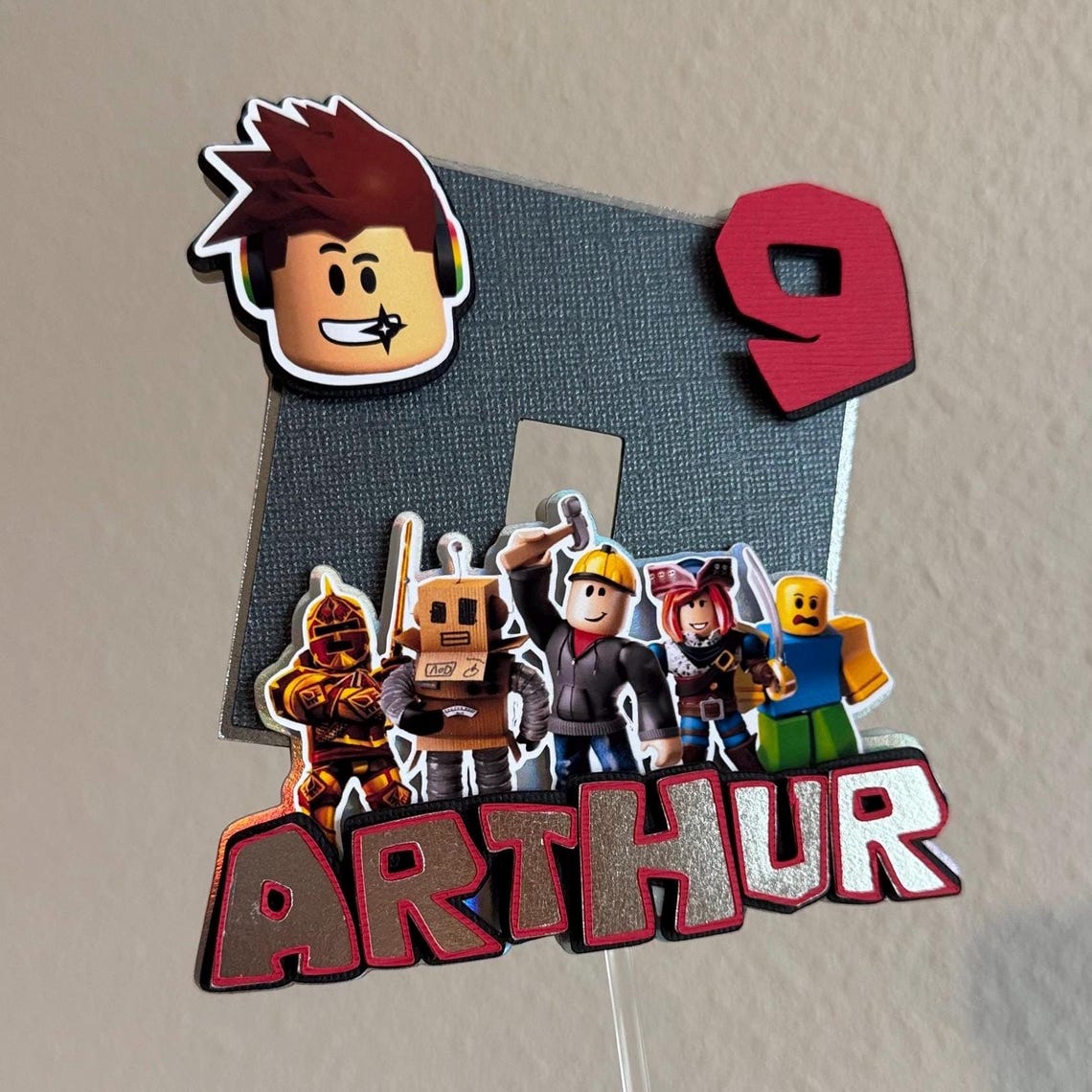 Personalized Roblox Cake Topper: Custom Game Party Decoration - Etsy